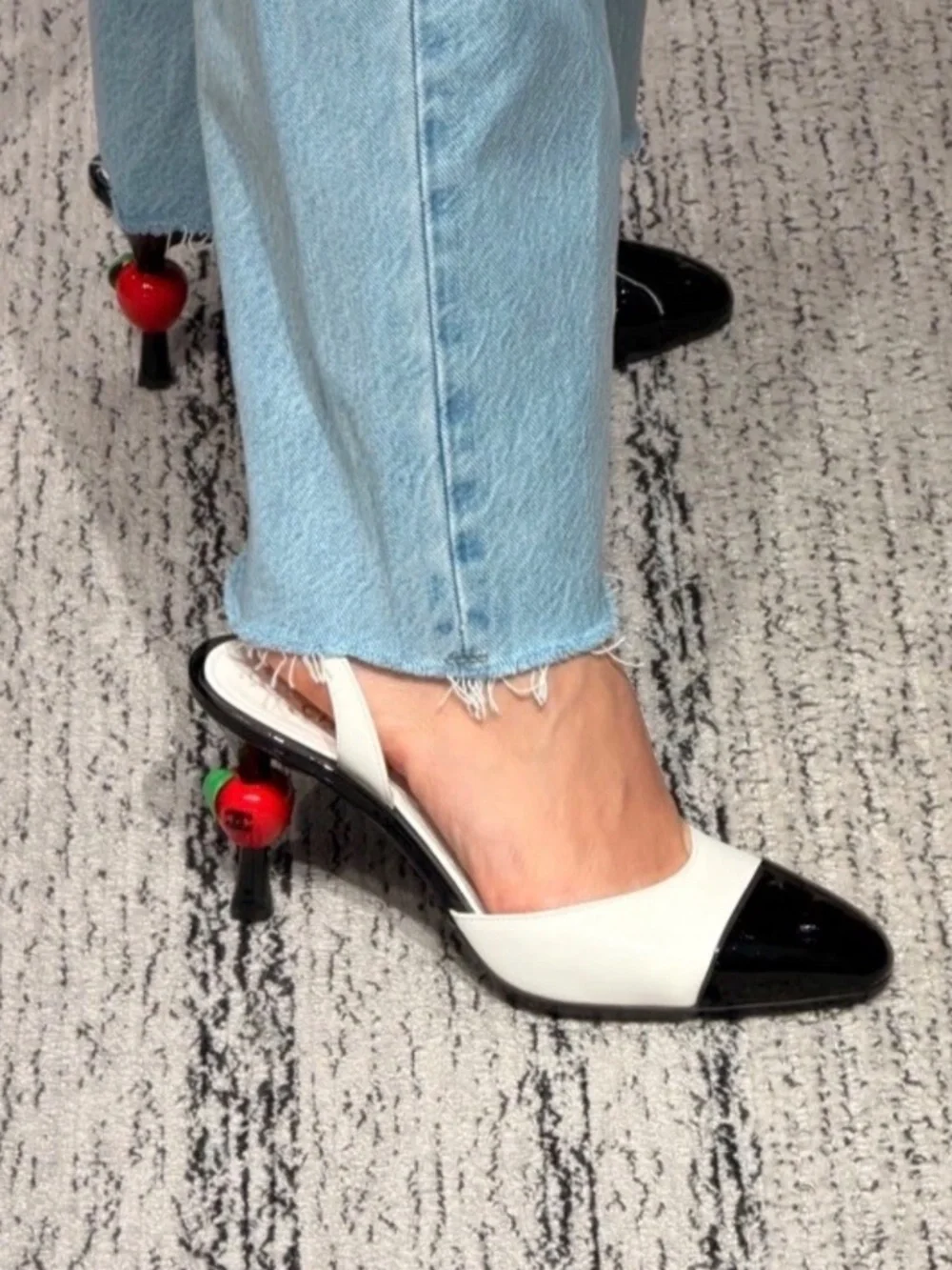 CHANEL | Shoes | Chanel Metiers Dart 26a Apple Slingback Heels 38 Rare ...